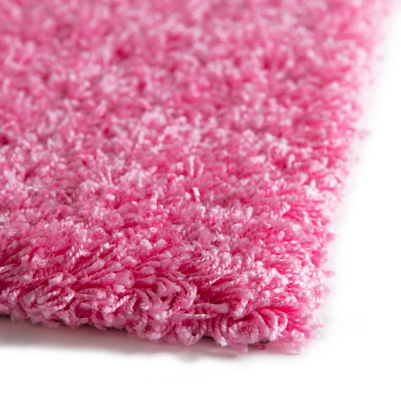 Winston Porter Renesha Solid Color Bubblegum Pink Area Rug & Reviews ...