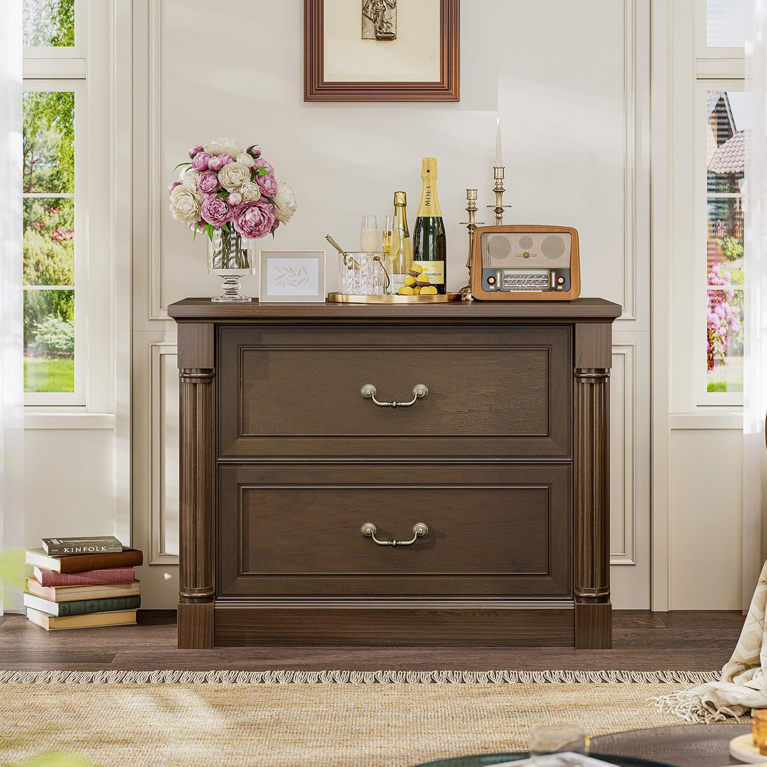 Inbox Zero 2 Drawer File Cabinet, Lateral Filing Cabinets For Home ...