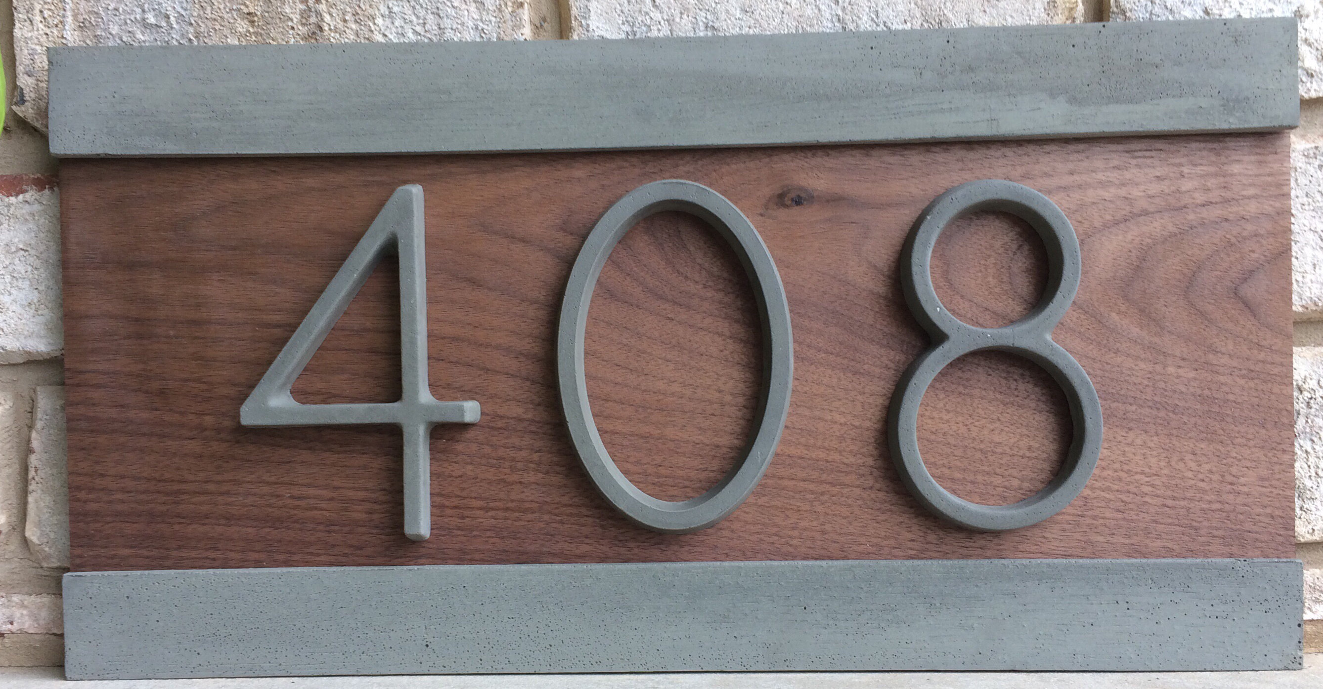 Urban Concrete Design Modern Wall Address Plaque | Wayfair