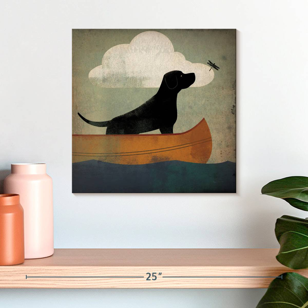 Ebern Designs Brampt Black Dog Canoe Ride | Wayfair