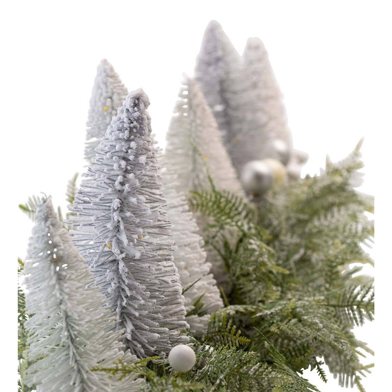 The Twillery Co.® Lighted Holiday Centerpiece With Bottle Brush Trees ...