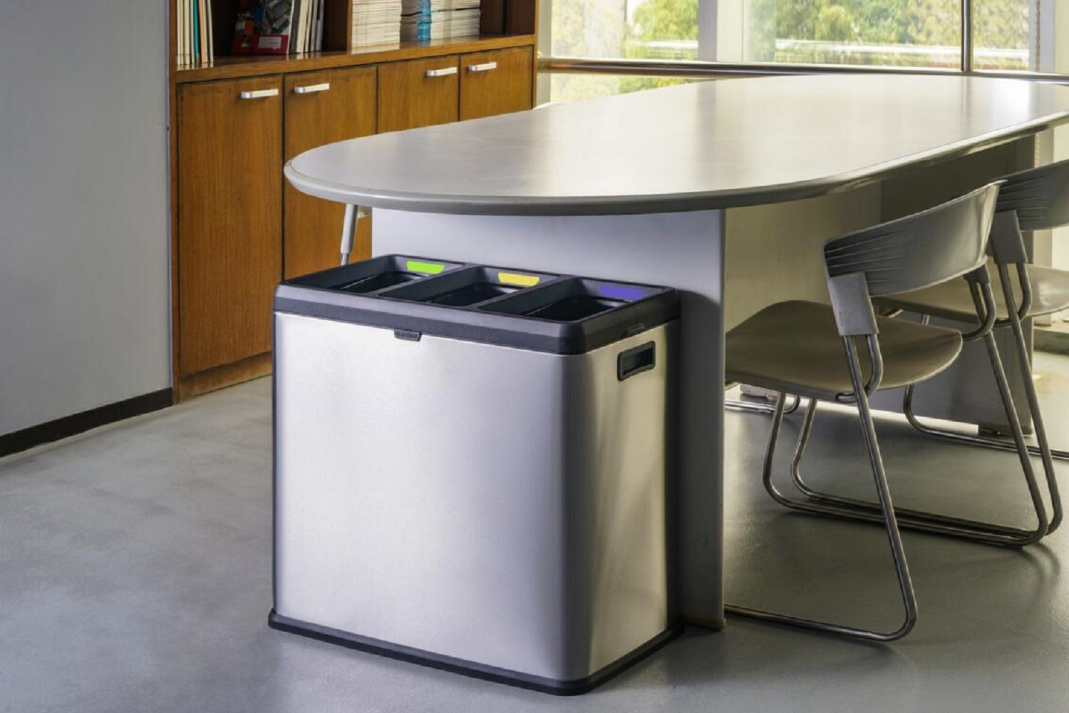 The Step N' Sort Stainless Steel Multi-Compartments Trash and Recycling ...