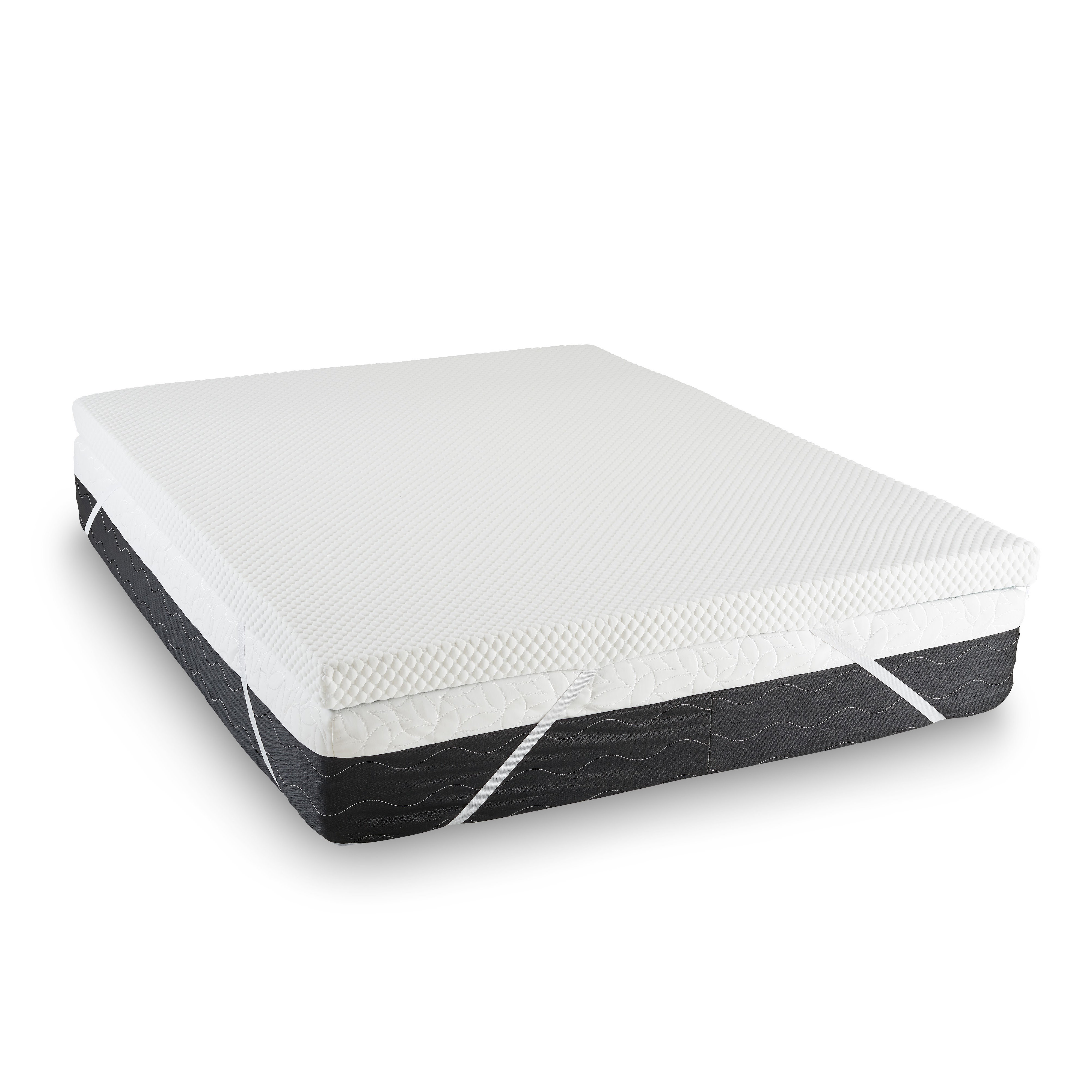 Ergo-Pedic Copperwave 3" Memory Foam Topper With Washable Cover | Wayfair