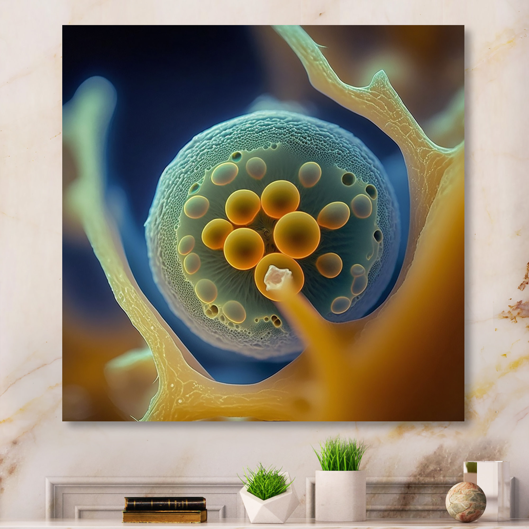 Design Art Macro Photography of Marine Cells - Print | Wayfair