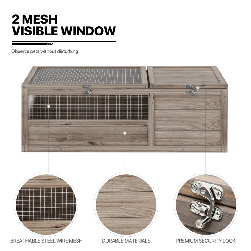 Tucker Murphy Pet™ Dannae 37" Tortoise House Wooden Turtle Habitat ...