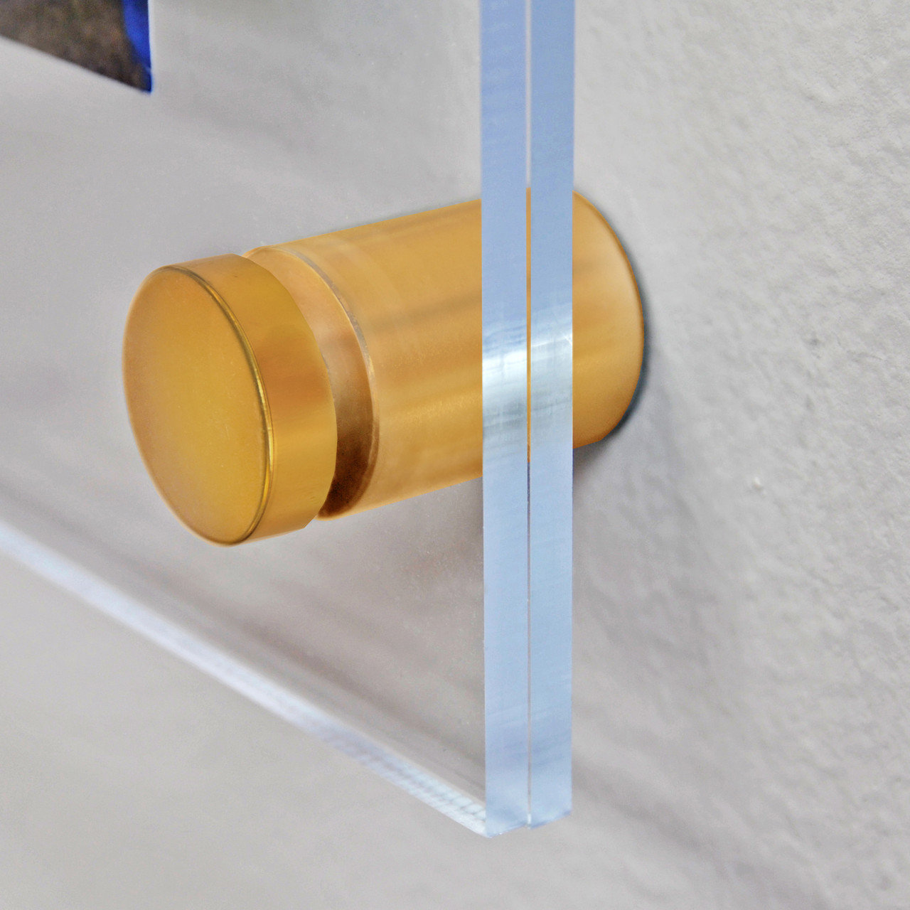 Azar Displays Floating Acrylic Wall Frame with Gold Stand Off Caps: 11 ...