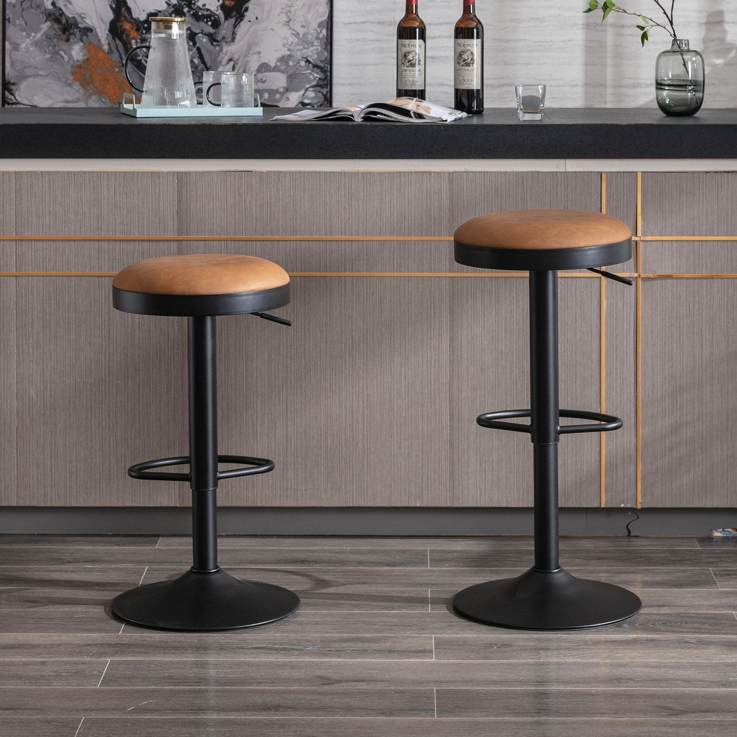 Latitude Run® Reld Swivel Adjustable Height Stool & Reviews | Wayfair