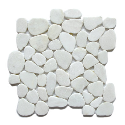 FuStone Snowflake 12" x 12" Cement Mosaic Floor Use Tile & Reviews ...