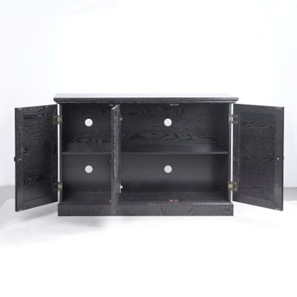 August Grove® Storage cabinet with 3 mirrored acrylic doors, sideboard ...