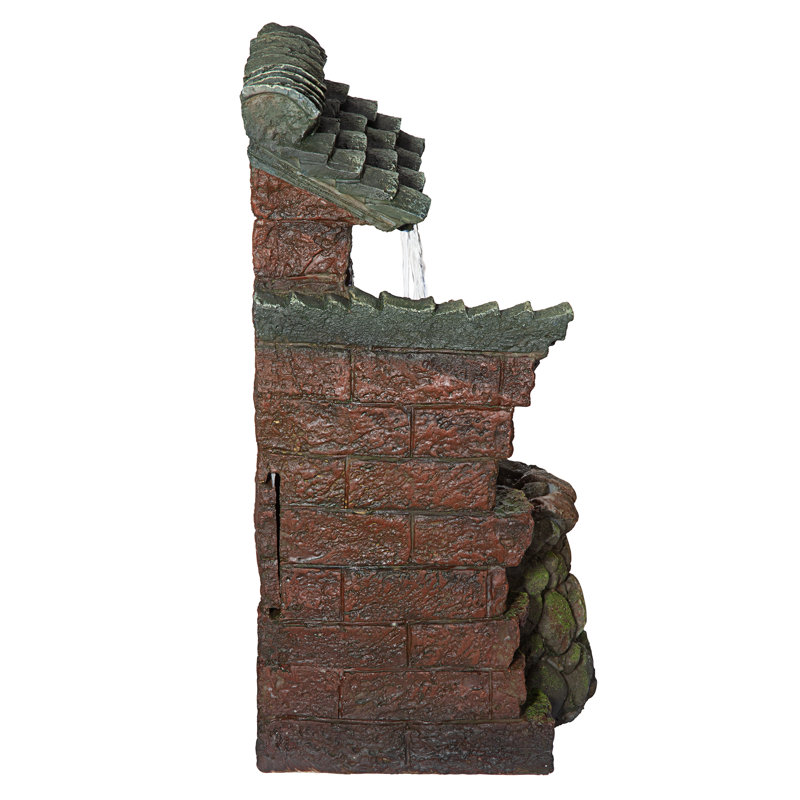 Design Toscano Cottage in the Forest Waterfall Illuminated Tabletop ...