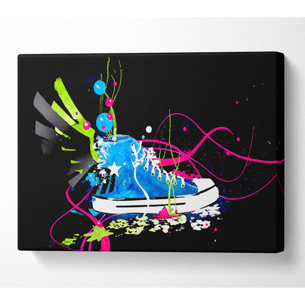 Metro Lane Colourful Converse Shoe - Wrapped Canvas Art Prints ...
