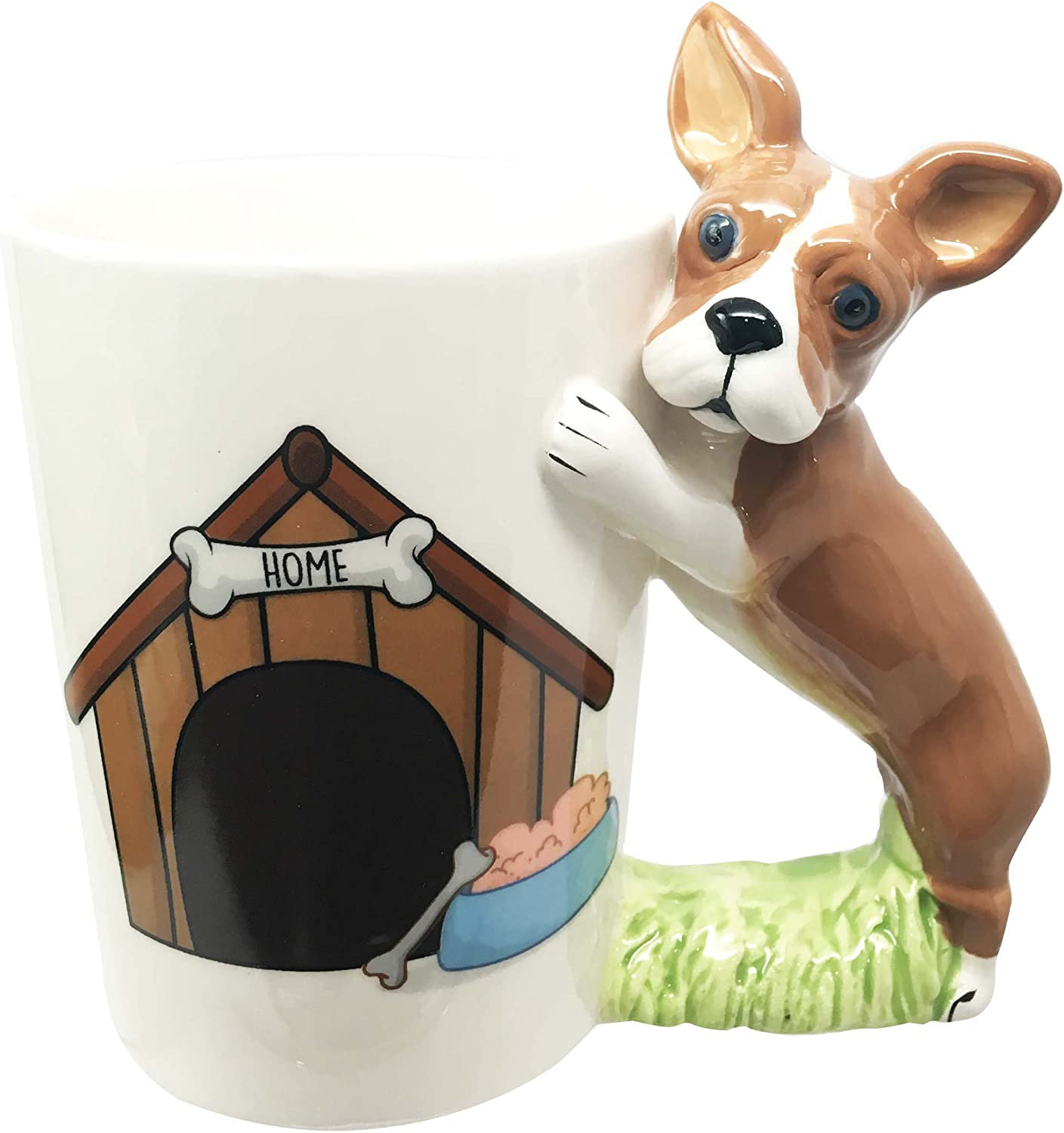 Trinx Adorable French Bulldog Frenchies With Bone Kennel 12Oz Ceramic ...