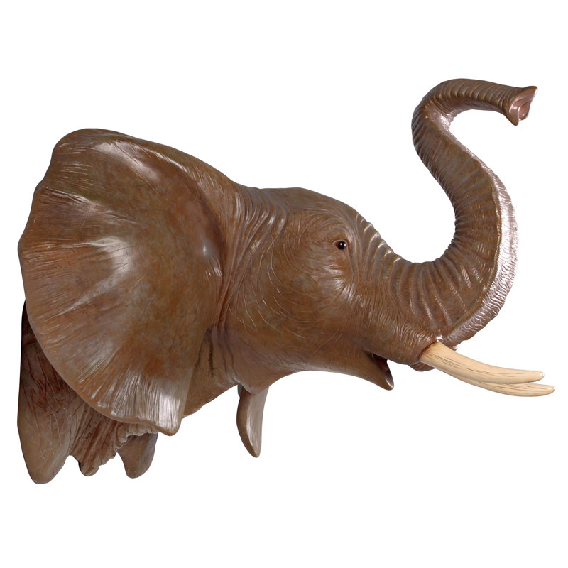 Design Toscano Exotic African Elephant Trophy Wall Sculpture | Wayfair
