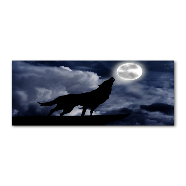 Union Rustic Howling Wolf Full Moon - No Frame Art Prints on Canvas ...