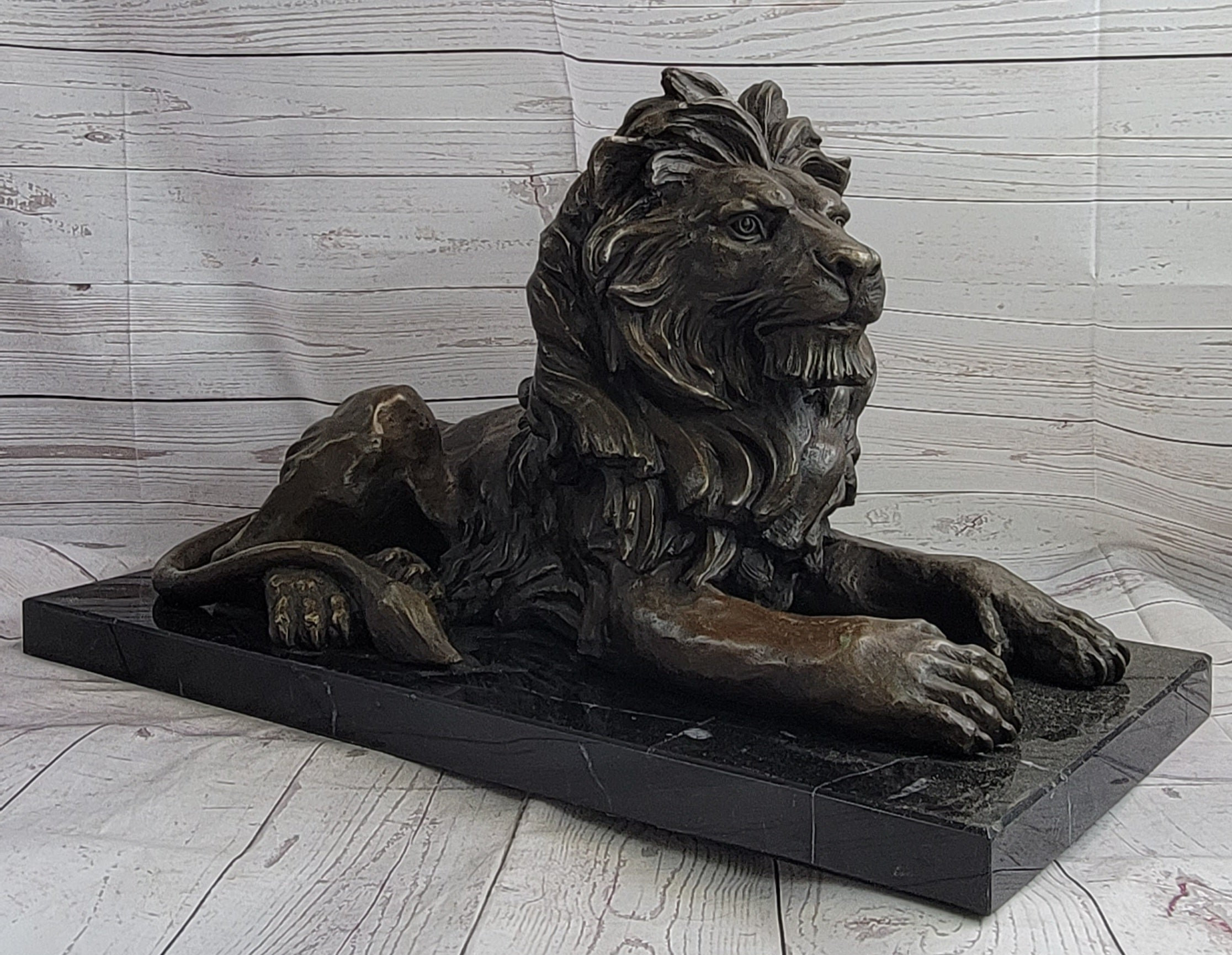 Bronzhaus Antoine Barye Hot Cast Bronze Guardian Lion Sculpture Statue ...