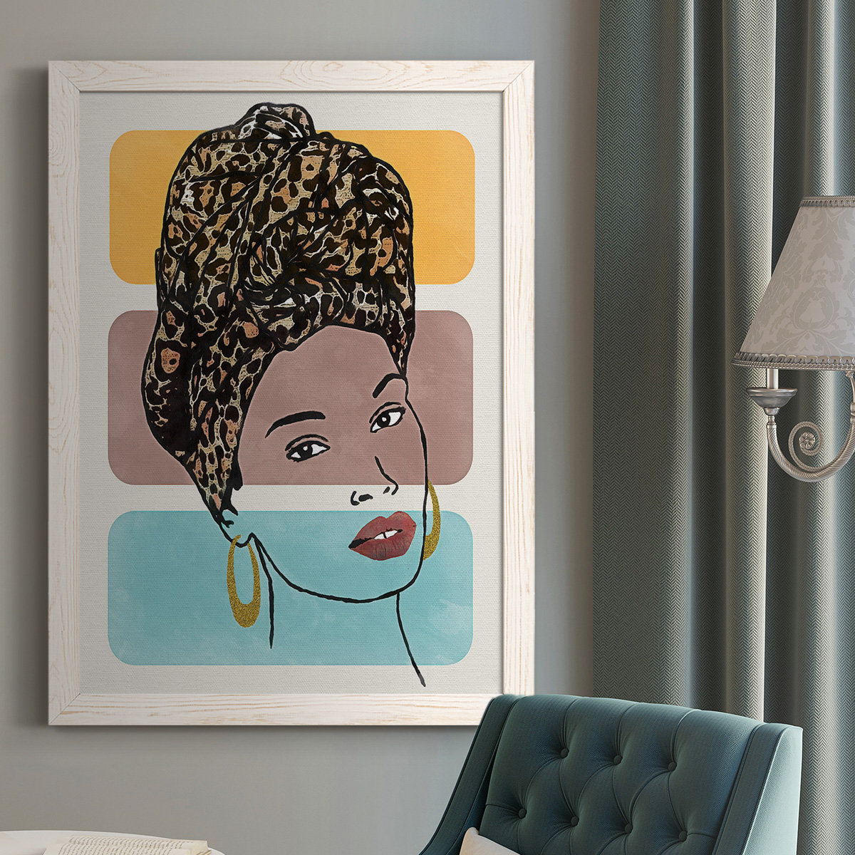 Latitude Run® Fon Head Wrap I Framed On Canvas Print | Wayfair