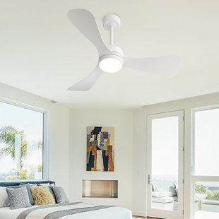 White & Cream Ceiling Fans With Lights You'll Love | Wayfair