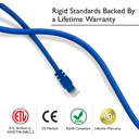 5 Core Ethernet Cable 1.5 ft Long Cat 6 Computer Internet Patch Cord ...
