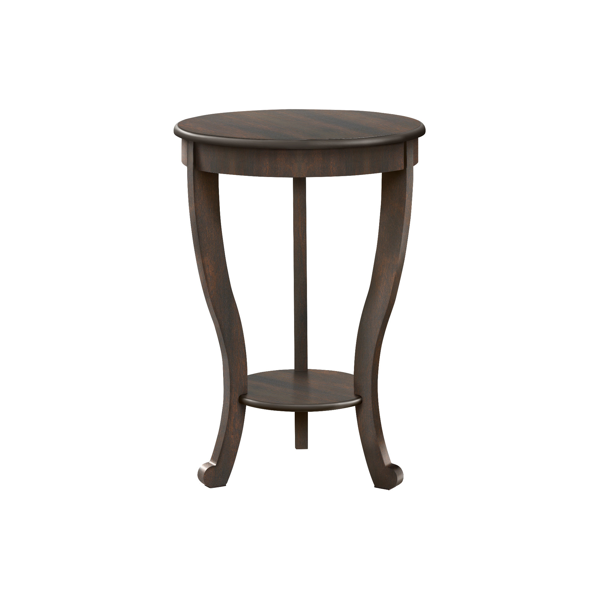 Latitude Run® Versatile Two-Tier Round Side Table for Bedroom and ...