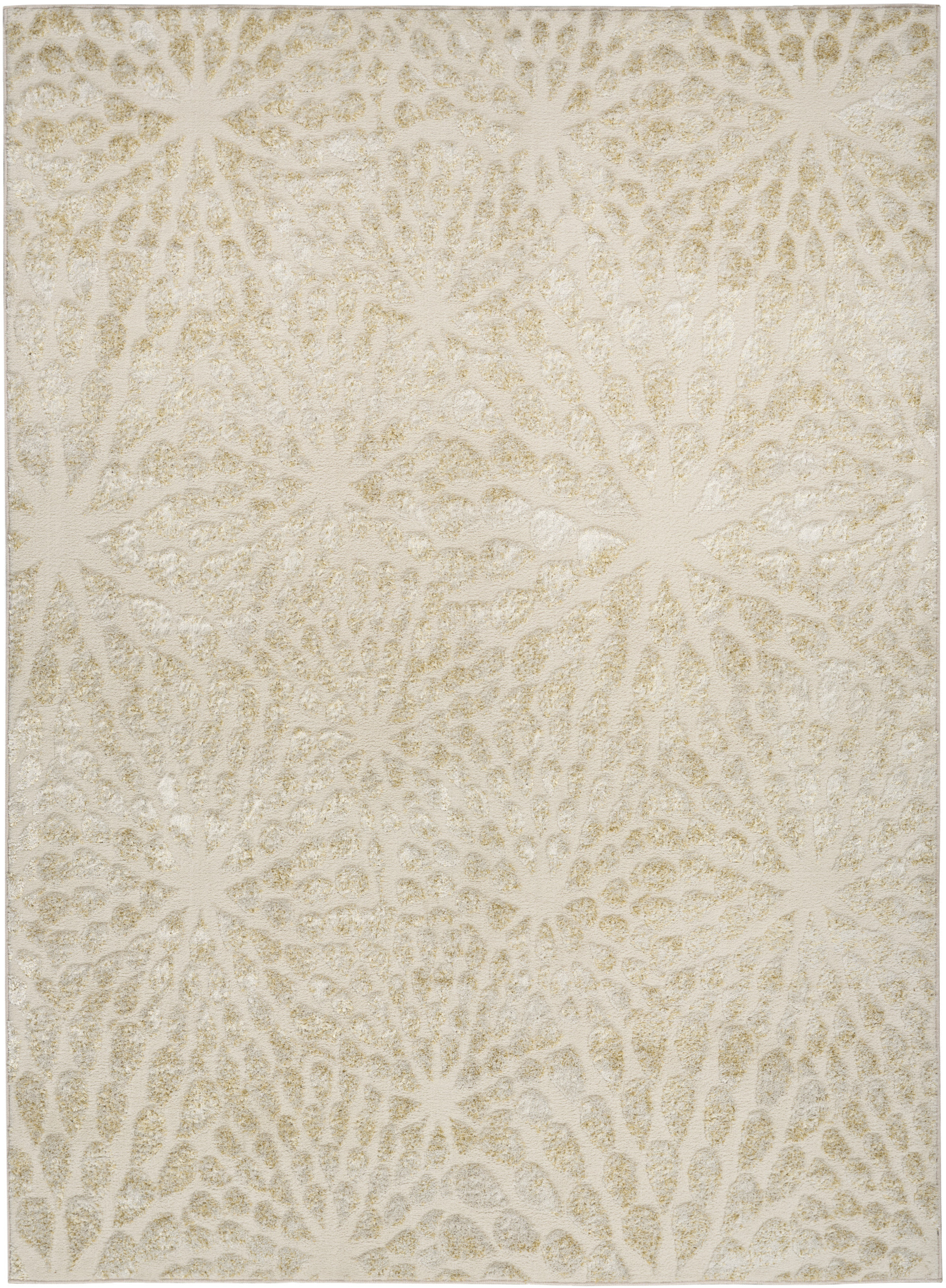 Ebern Designs Rhodes Ivory Gold Modern Indoor Rug & Reviews | Wayfair