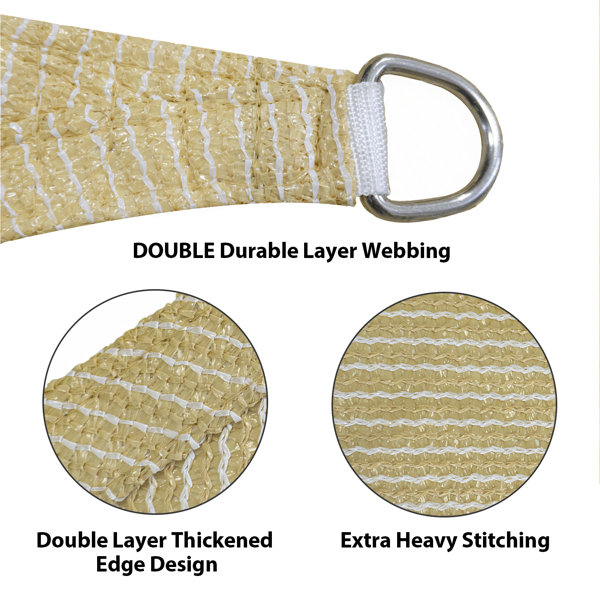 Cisvio Customized Triangle Commercial Sun Shade Sail Sand -6 | Wayfair