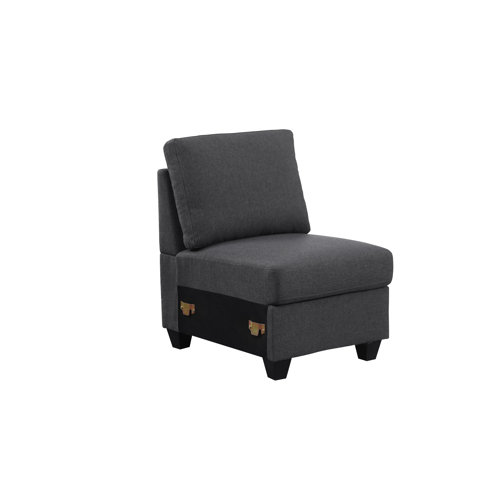 Ebern Designs Solina Linen Reversible Modular Corner Sectional Sofa ...