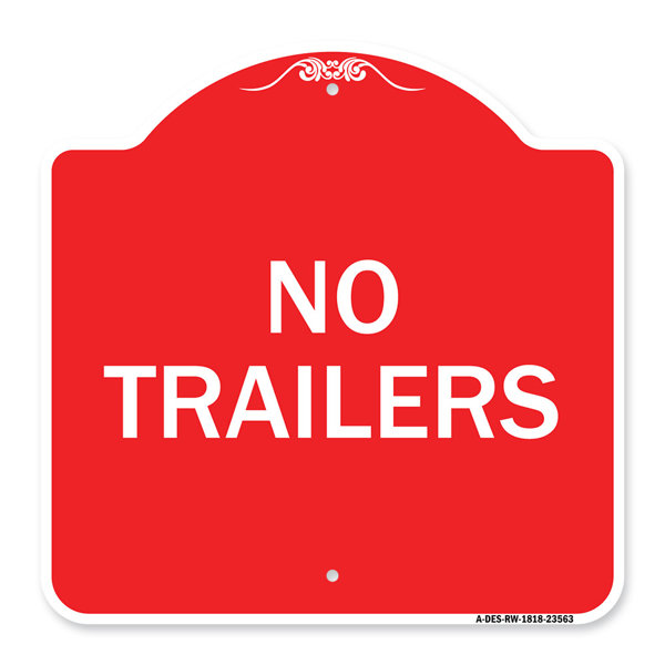 Signmission Designer Series Sign - No Trailers | Red & White 18" X 24 ...