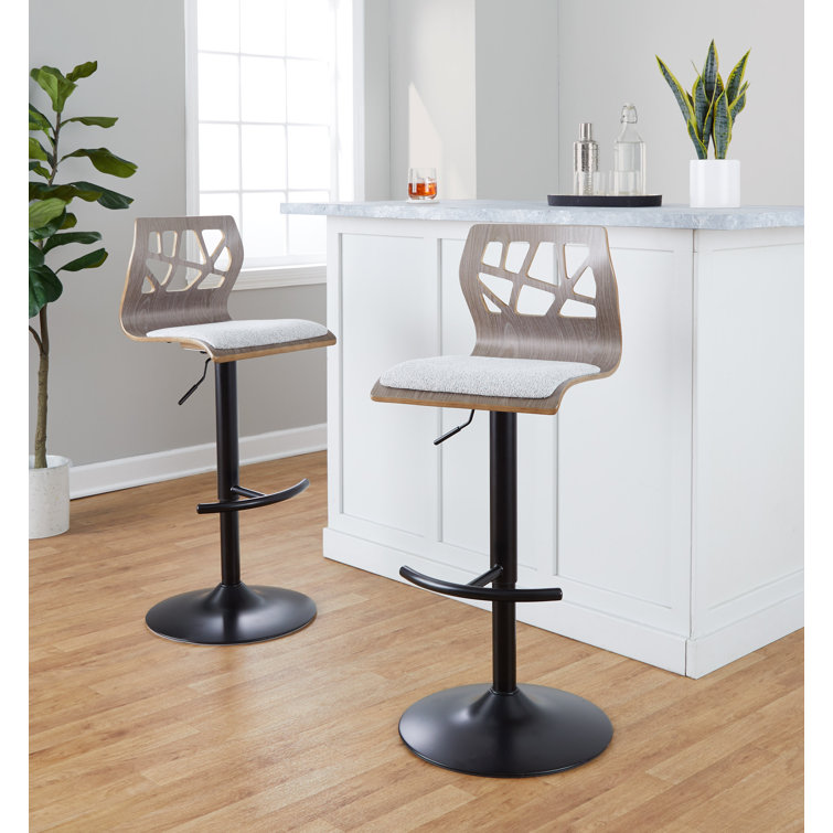 Wade Logan® Laurenzio Swivel Upholstered Adjustable Height Counter ...