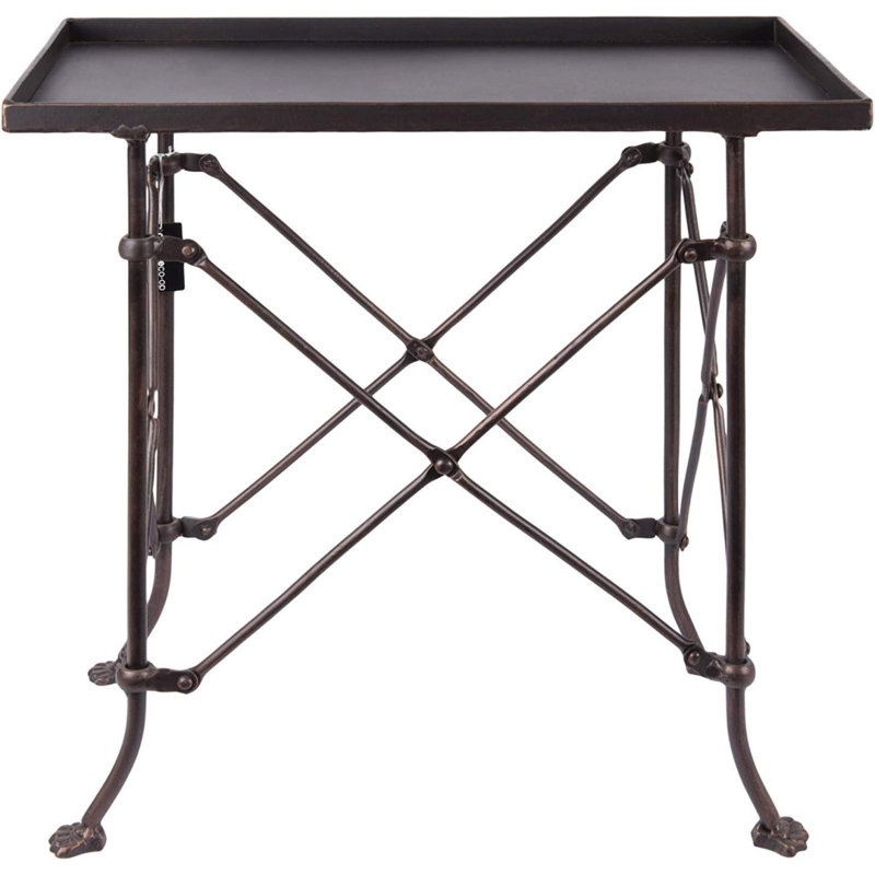 17 Stories Bronze Metal Rectangle Table | Wayfair