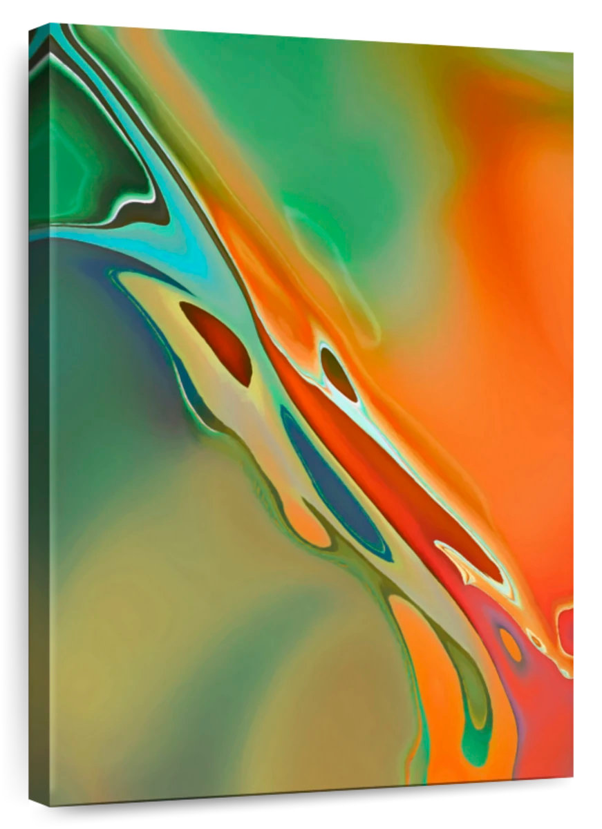 Wade Logan Avery Organic Abstract Orange And Olive Green - Wayfair Canada