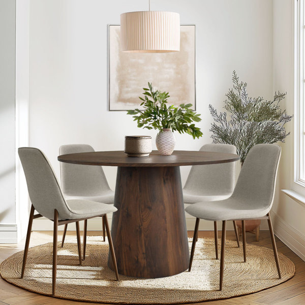 Wade Logan® Benvinda 5 - Piece Round Pedestal Dining Table Set ...