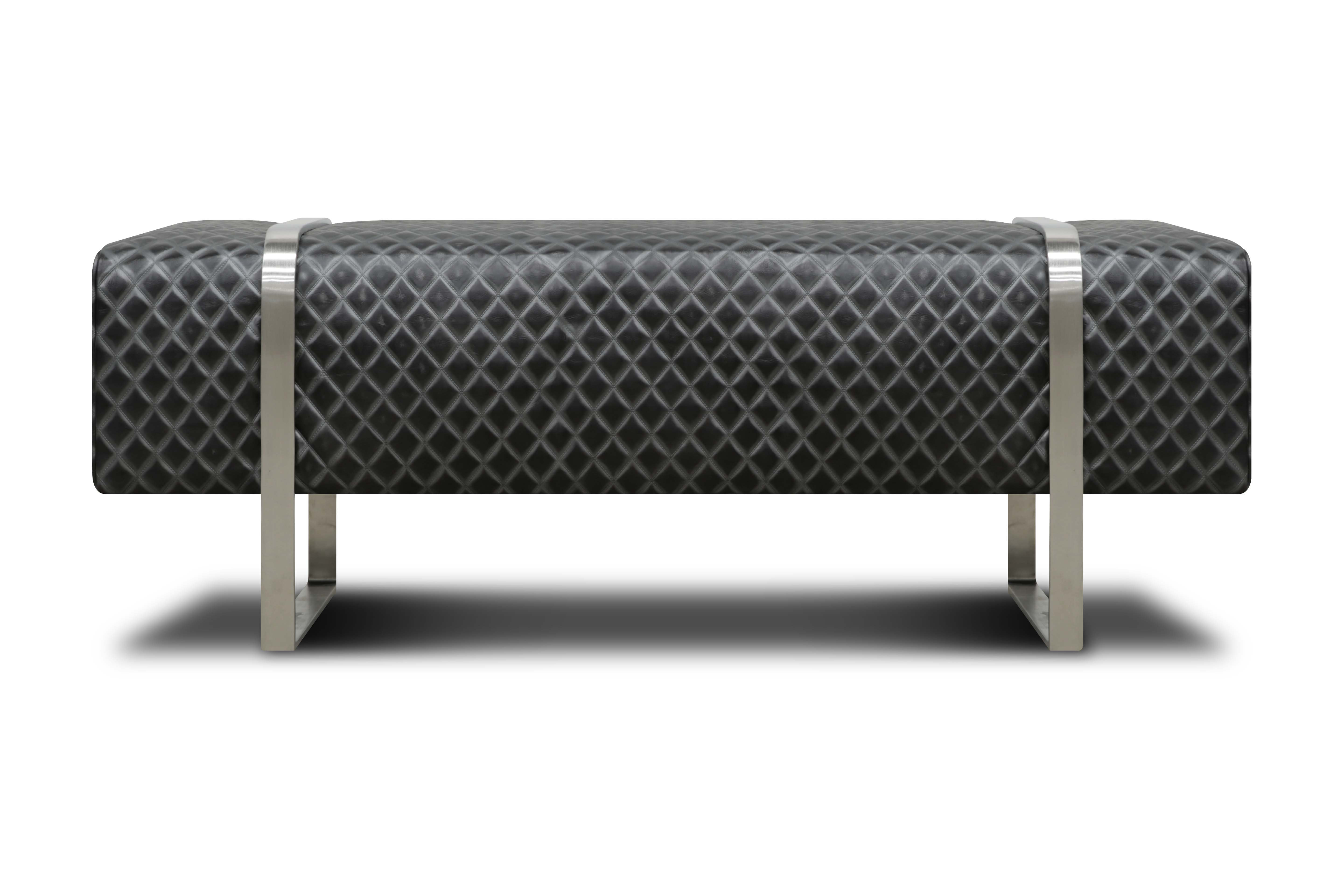 Eleanor Rigby Bing Bench Ottoman Diamond Stitch | Perigold