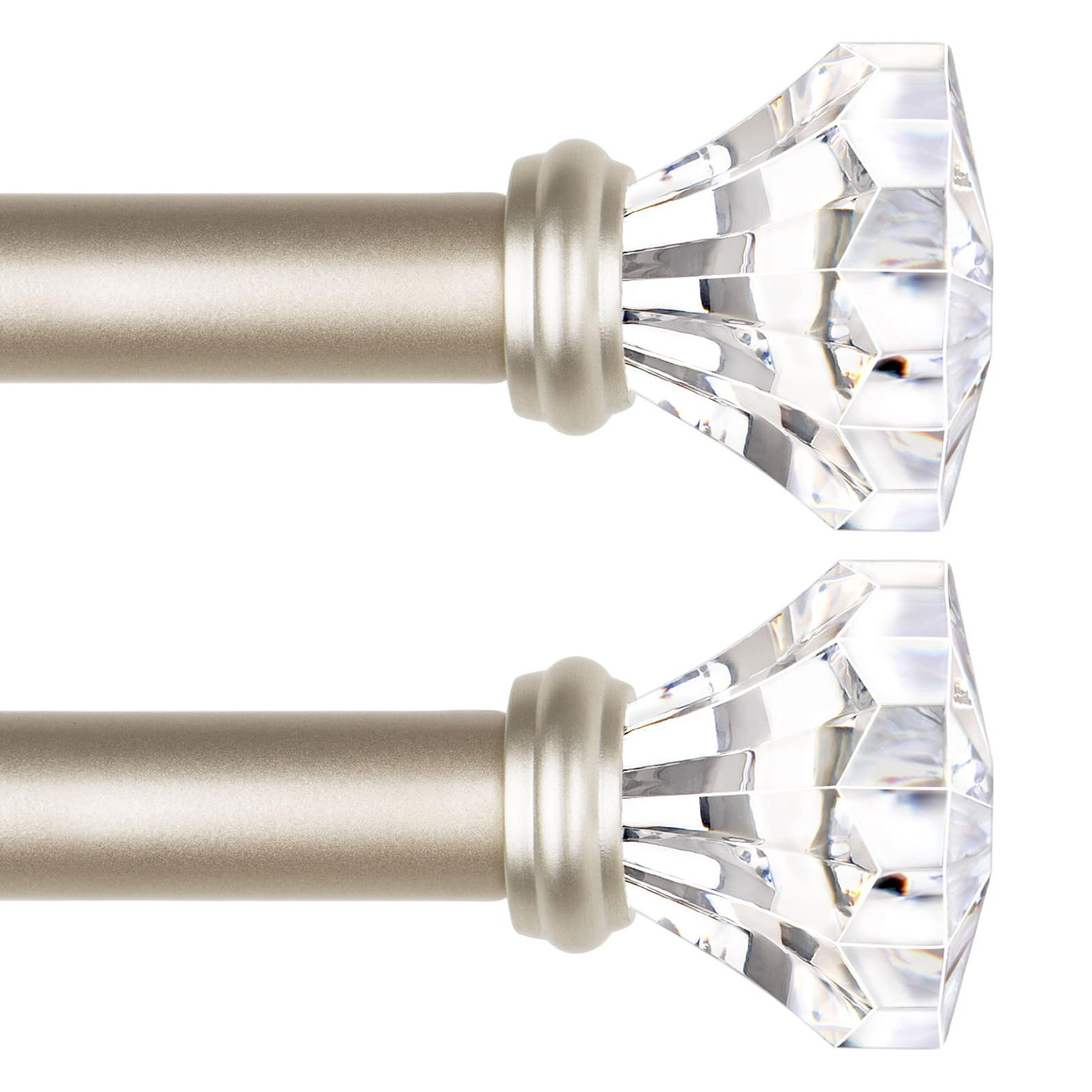 Everly Quinn 2 Pack Curtain Rod 32 To 58 Inch (2.6-4.8Ft), 3/4 Inch ...