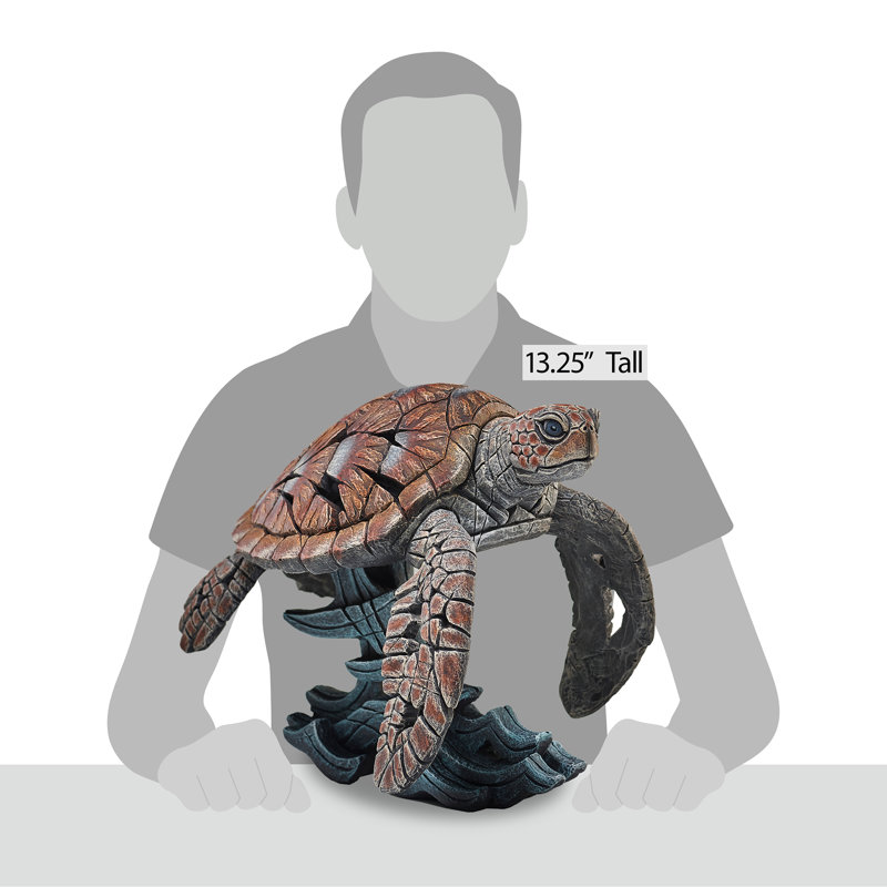 enesco EDGE Sculpture Sea Turtle Figure 13.25in H | Wayfair