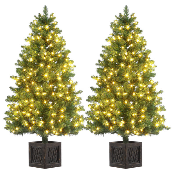The Holiday Aisle® 2Pcs Christmas Trees-Fat Tree Body Contains 4.5Fth ...