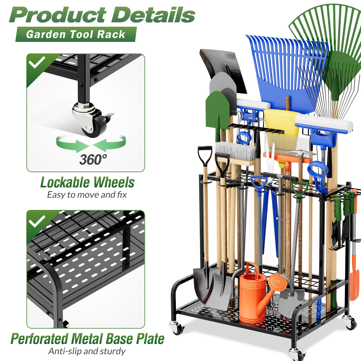 WFX Utility™ Burnettsville Tool Storage, Garden Tool Organizer with ...