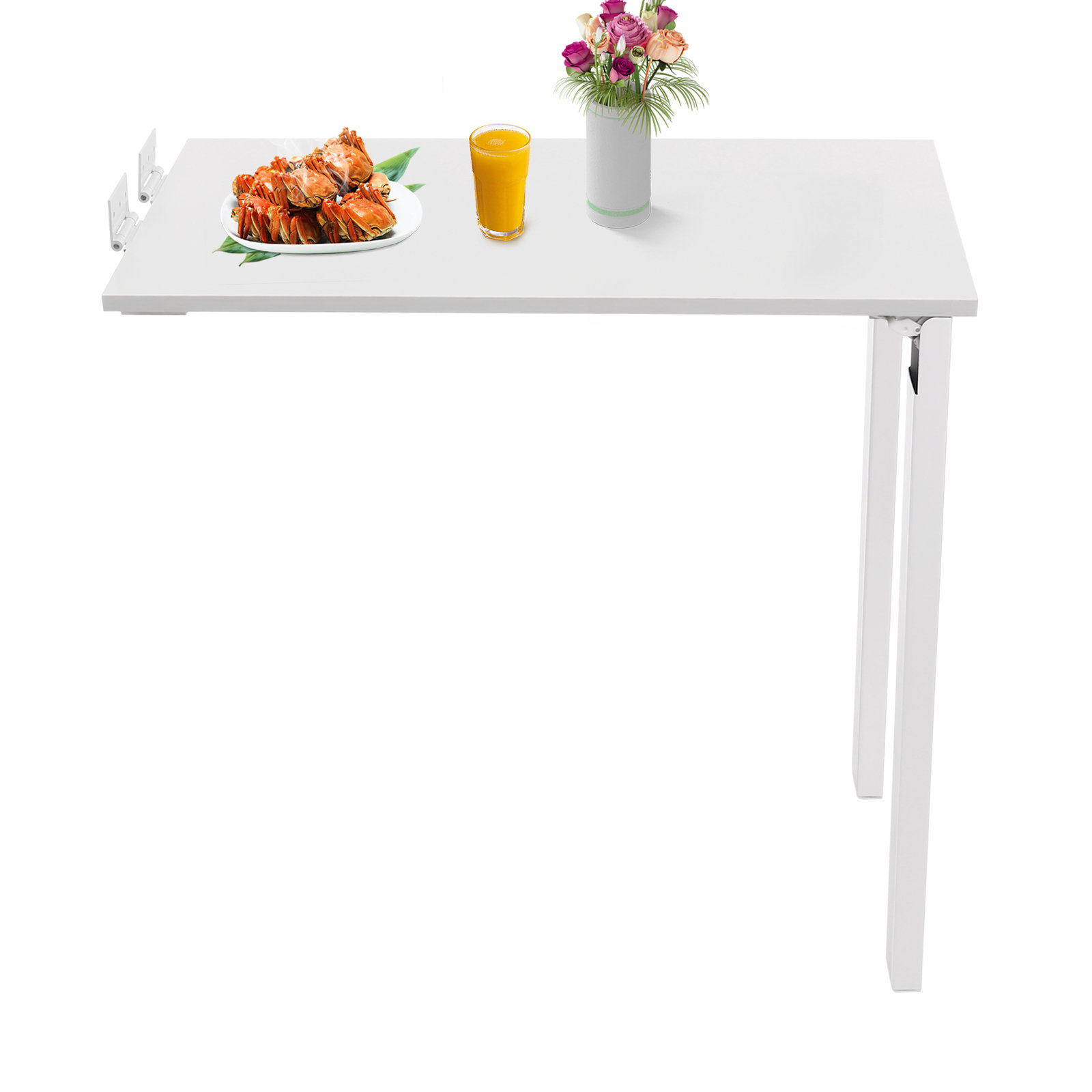 YYBUSHER 29.52'' Wall Mounted Folding Table Rectangular Portable ...
