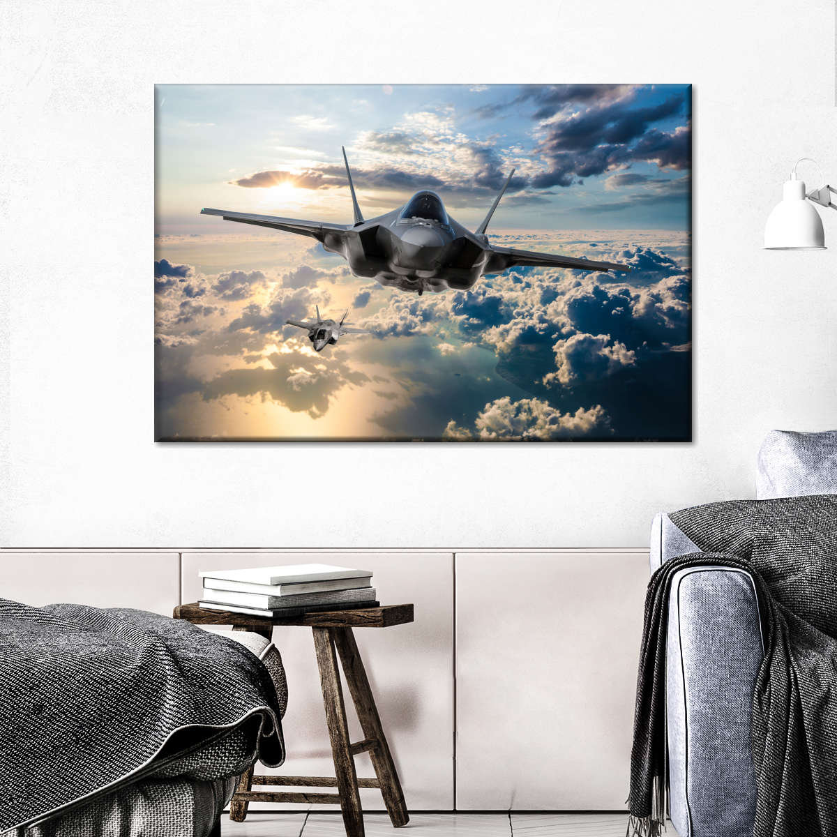 17 Stories F35 Fighter Jet Canvas Print - Wayfair Canada