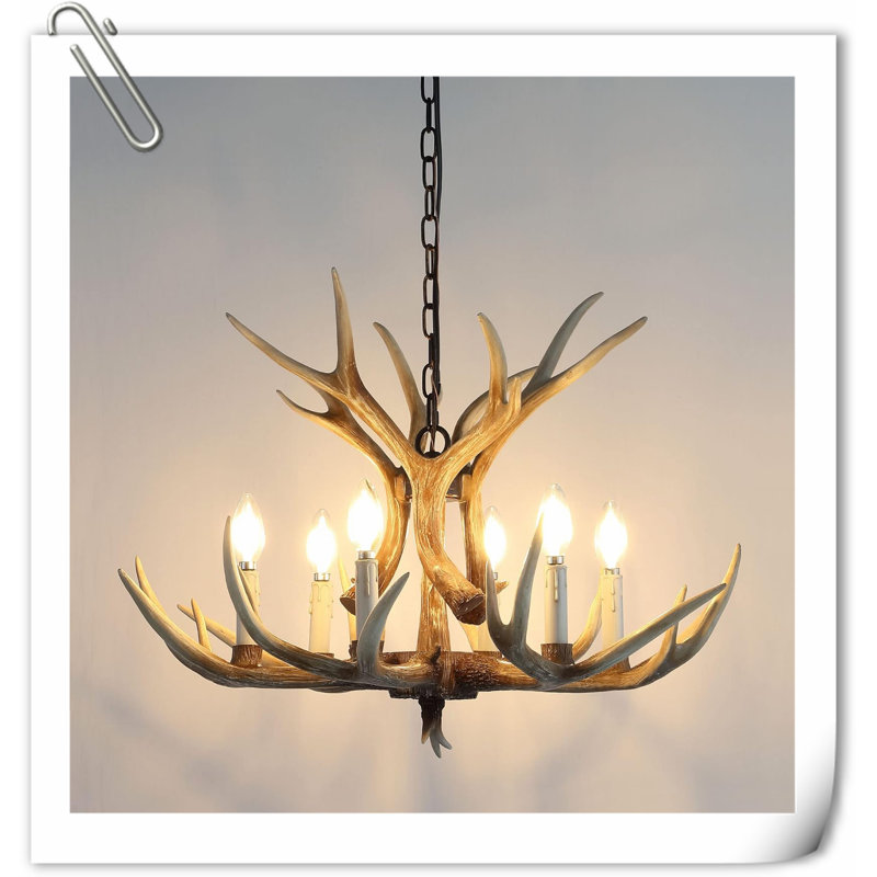 World Menagerie Boylon 6 - Light Antique Brass LED Novelty Pendant ...