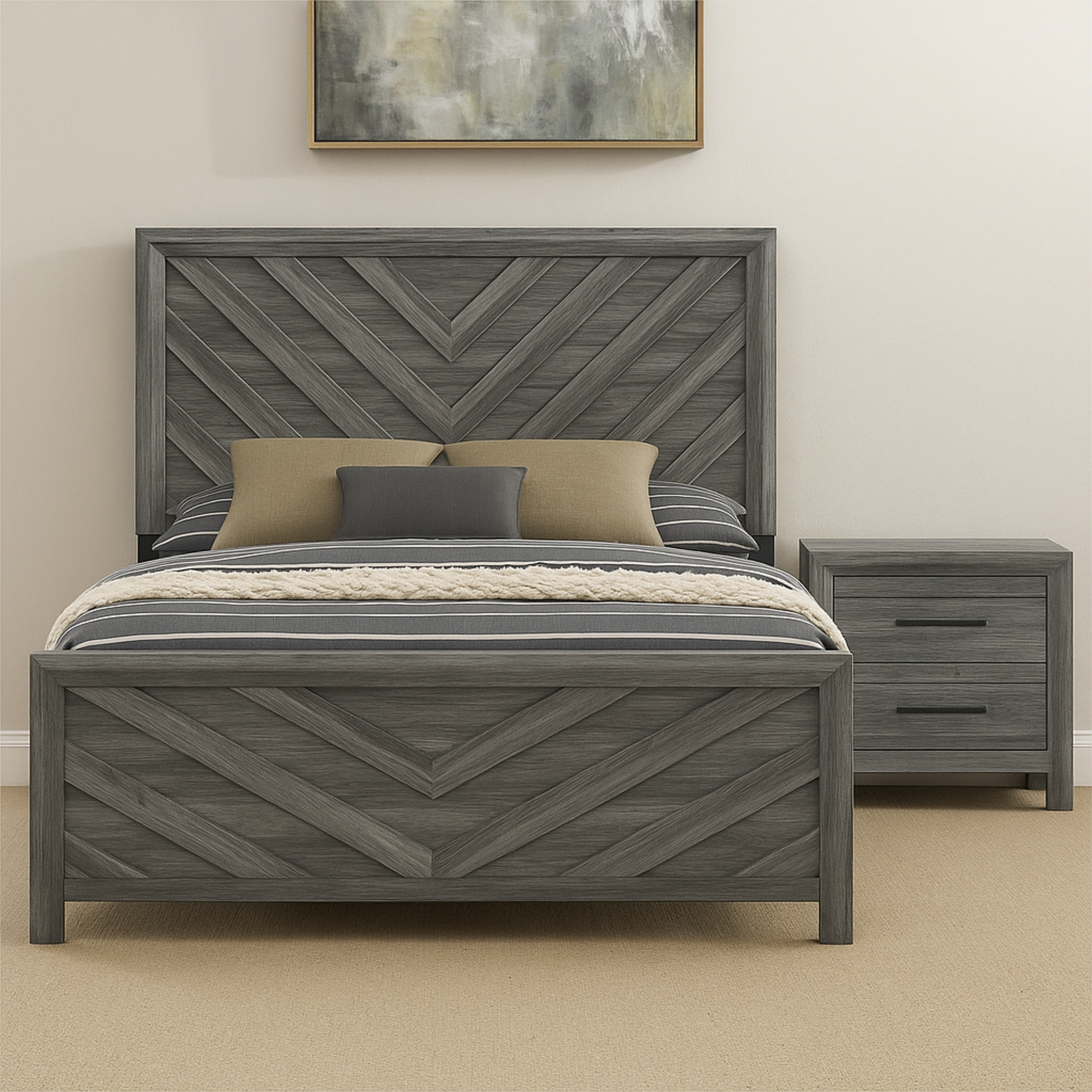 Rosdorf Park Mishika King 2 Pc Set Gray | Wayfair
