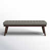 Wade Logan® Bittoo Genuine Leather Bench "& Reviews" | Wayfair
