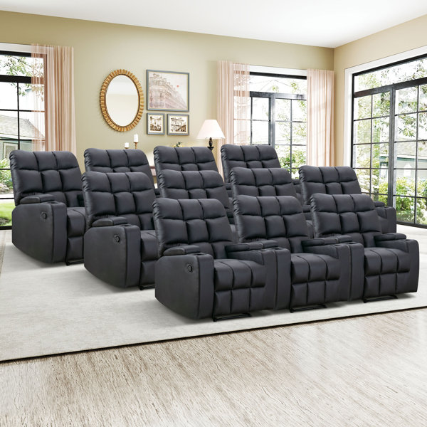 Ebern Designs Louisbourg 33.5" Wide Modern Faux Leather Soft Backrest ...