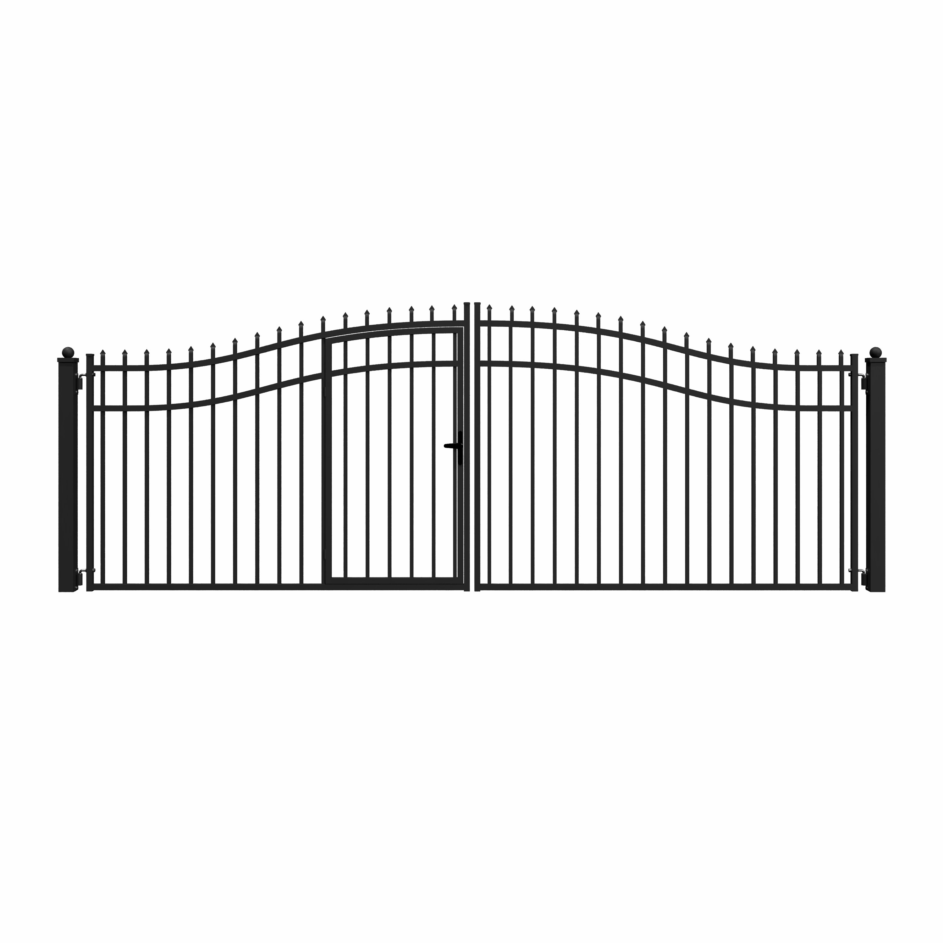 Driveway Gate With Pedestrian Door