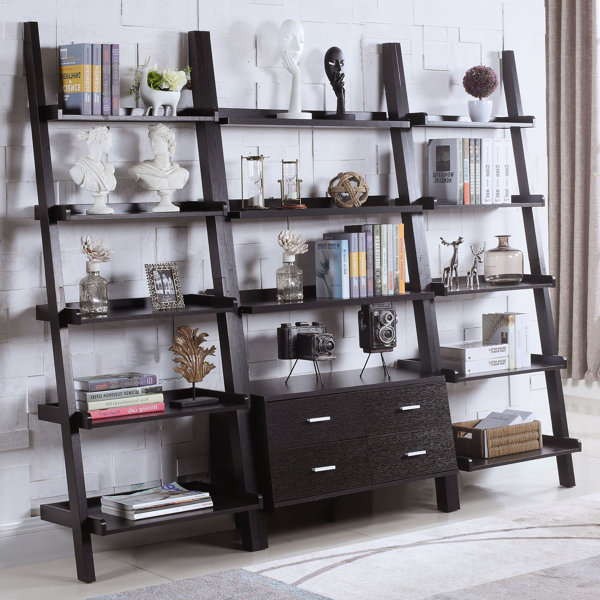 Latitude Run® Alyssya 3-Piece Contemporary Wood Storage Ladder Bookcase ...
