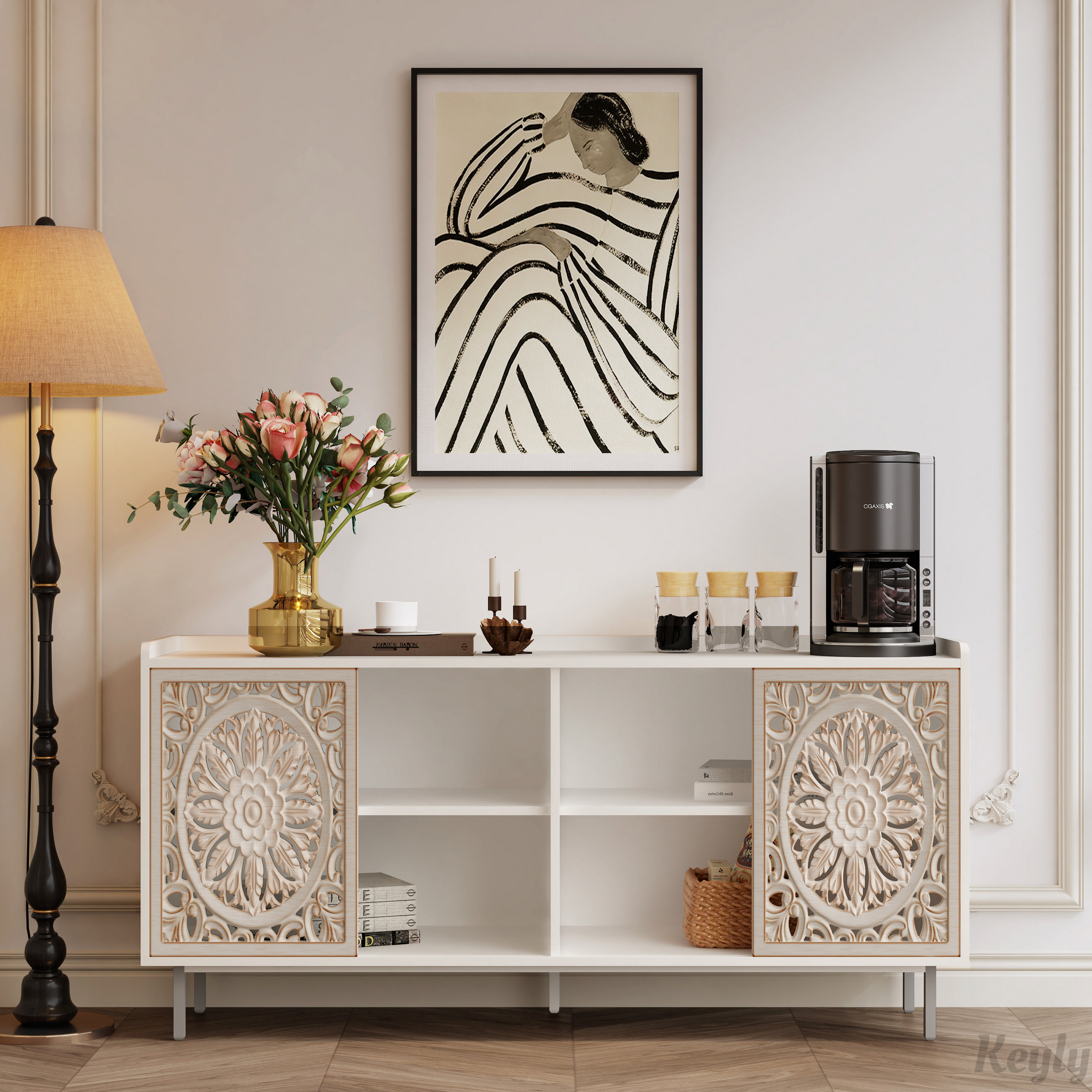 Keyly inc Mid Century Modern sideboards Buffet Cabinet | Wayfair