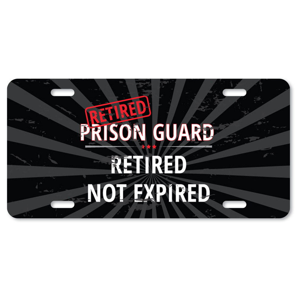 SignMission Retired Prison Guard Aluminum Plate Frame | Wayfair