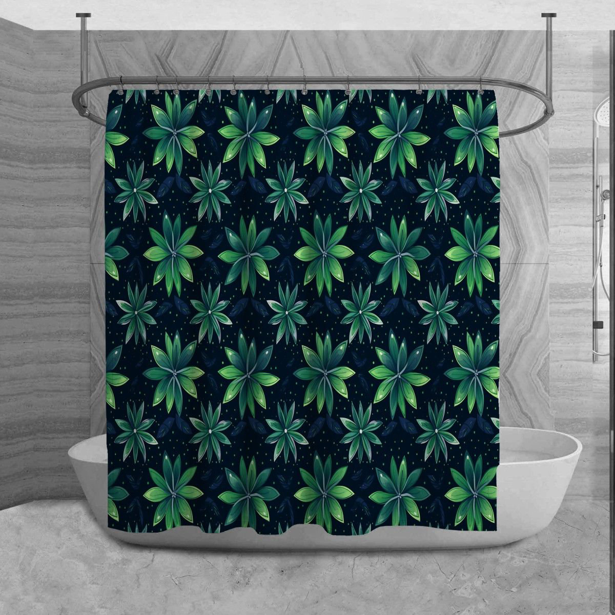 East Urban Home Naobi Floral Shower Curtain | Wayfair