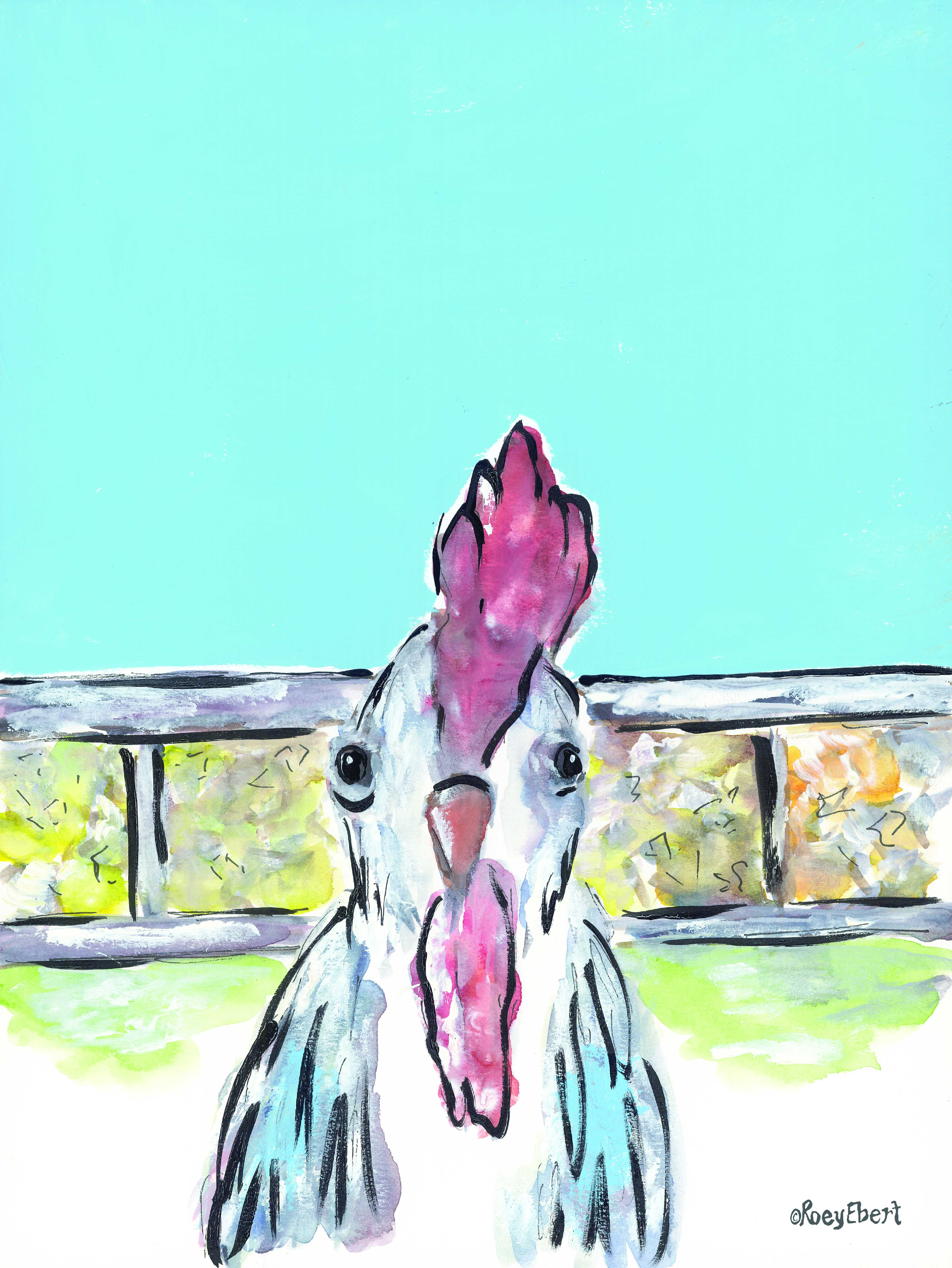 August Grove® Cluck Cluck - Wrapped Canvas Painting | Wayfair