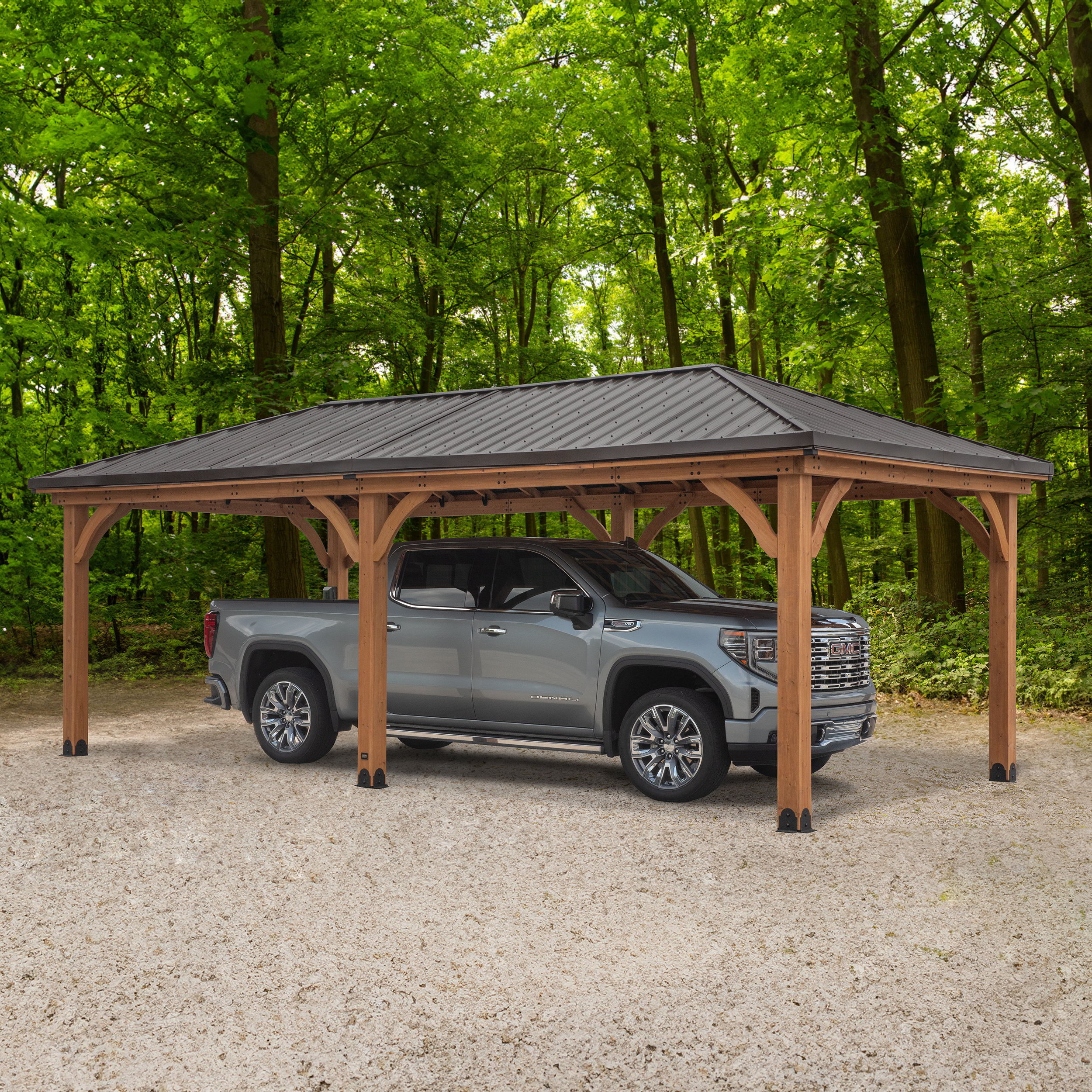 Backyard Discovery 24 X 12 Barrington Carport/Gazebo & Reviews ...