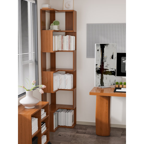 Latitude Run® Freyr Solid Wood Corner Bookcase | Wayfair